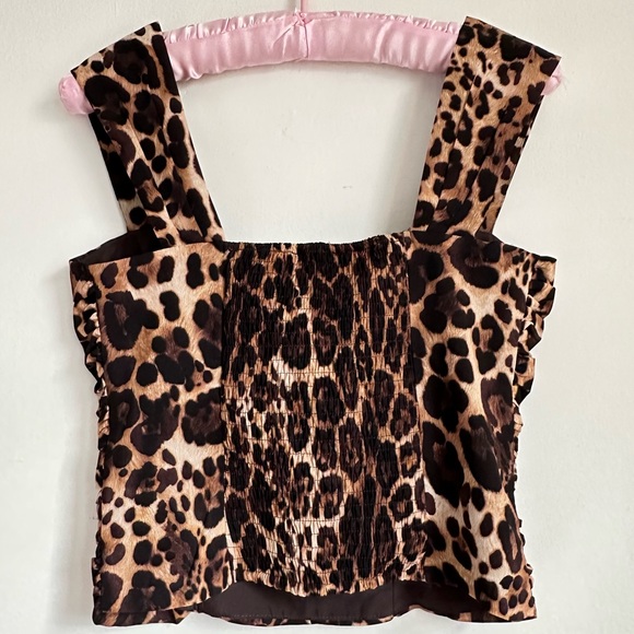 Express | Tops | Y2k Leopard Print Crop Top | Poshmark